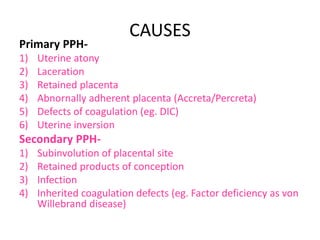 POSTPARTUM HEMORRHAGE | PPTX