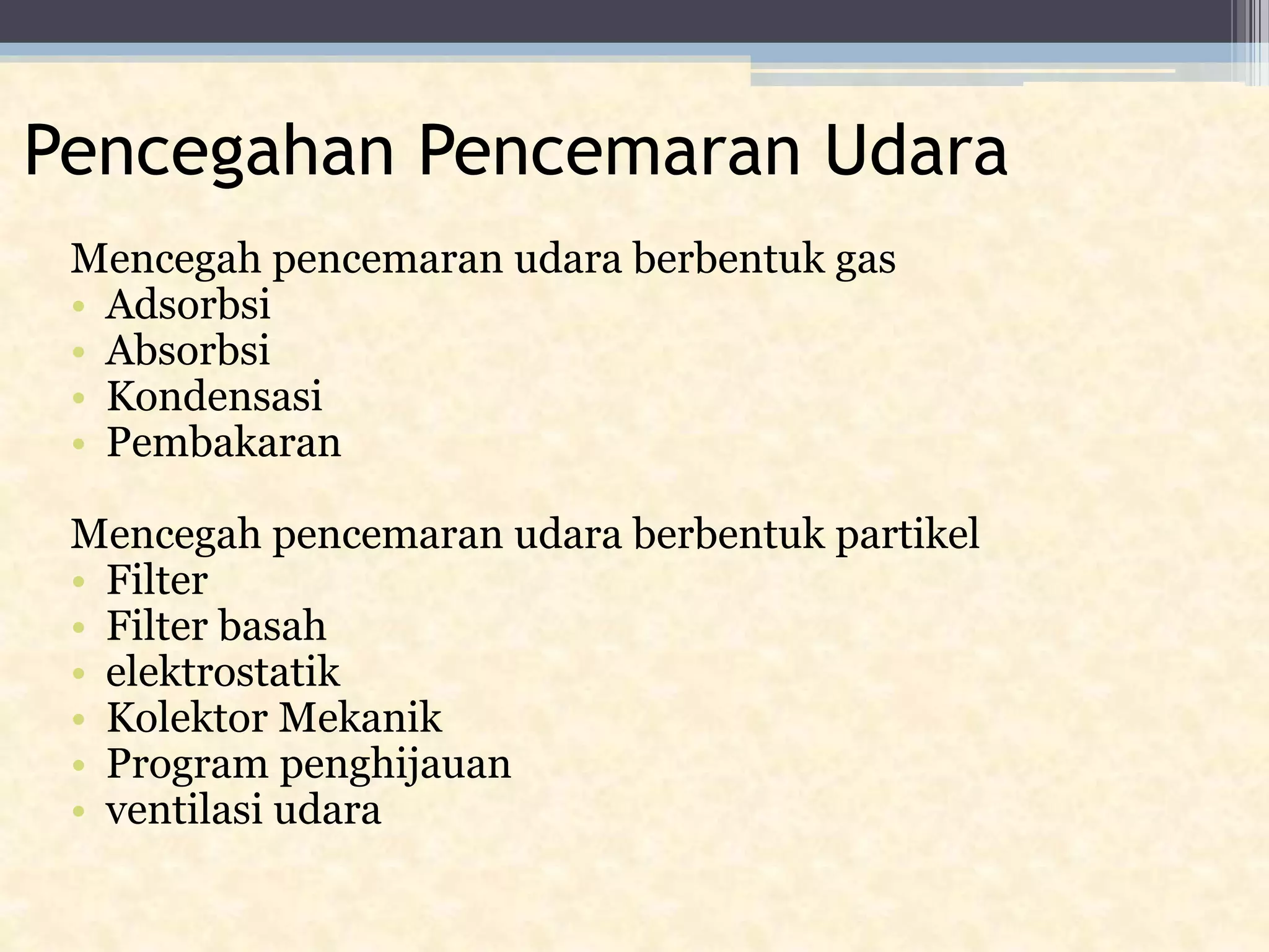 Presentation pencemaran udara | PPTX