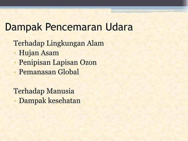 Presentation pencemaran udara | PPTX
