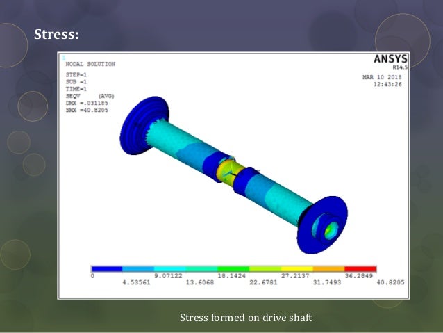 Design And Finite Element Analysis For Static And Dynamic Behavior Of