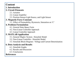 Analysis of Simple Maglev System using Simulink | PPT