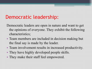 Leadership Styles | PPTX