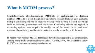 Application of Analytic Hierarchy Process for the Selection of Best ...