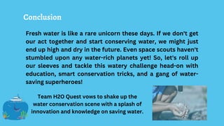 H2O QUEST , An integrated gameplay with educational content. | PPTX