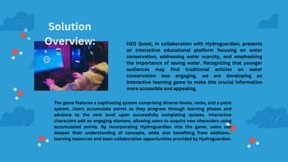 H2O QUEST , An integrated gameplay with educational content. | PPTX
