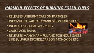 class VII science ppt on fossil fuels features | PPTX