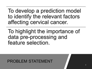 CLASSIFICATION OF CERVICAL CANCER DATASET | PPTX