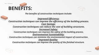 PRESENTATION building material and construction methods | PPTX