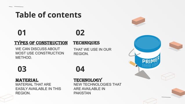 PRESENTATION building material and construction methods | PPT