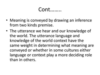 Presentation pragmatics from doing pragmatics chapter nine talk | PPT