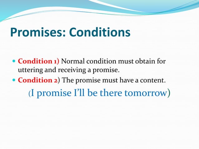 pragmatics speech act theory promises, felicity conditions | PPTX