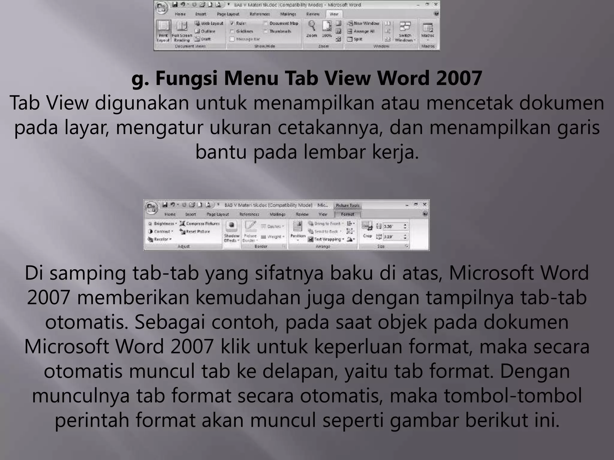 Fungsi Icon Microsoft word 2007 | PPTX