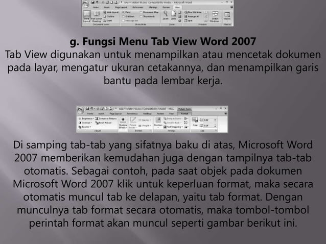 Fungsi Icon Microsoft word 2007 | PPT