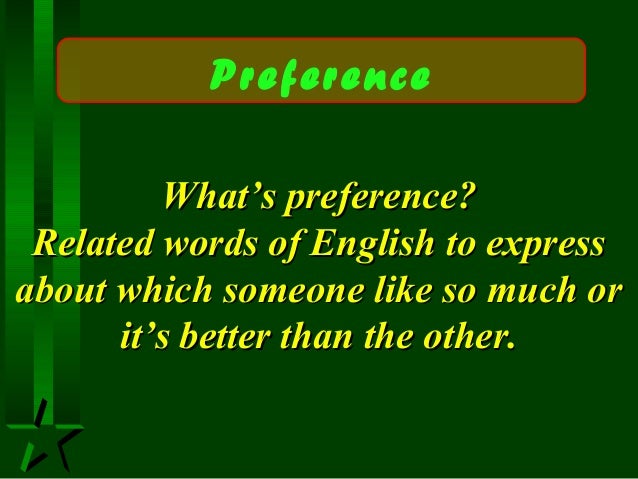 Presentation Preference