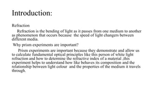 Physics project class 12 CBSE board , topic:Deviation of light through ...