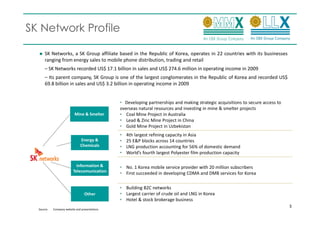 Presentation preliminary agreement with sk networks | PDF