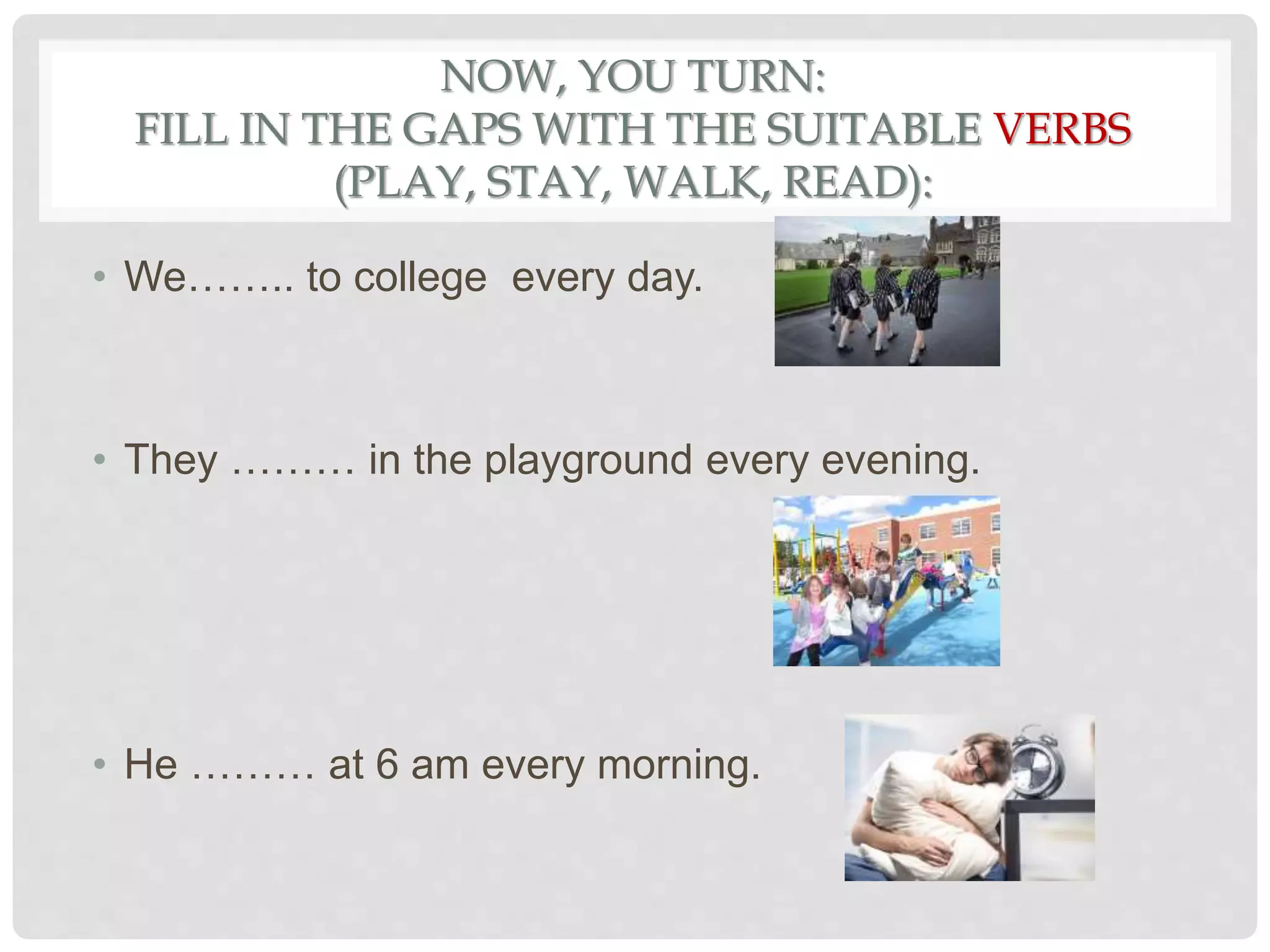 present simple tense for elementary students | PPTX