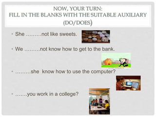 present simple tense for elementary students | PPTX