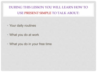 present simple tense for elementary students | PPTX