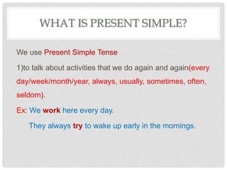 present simple tense for elementary students | PPTX