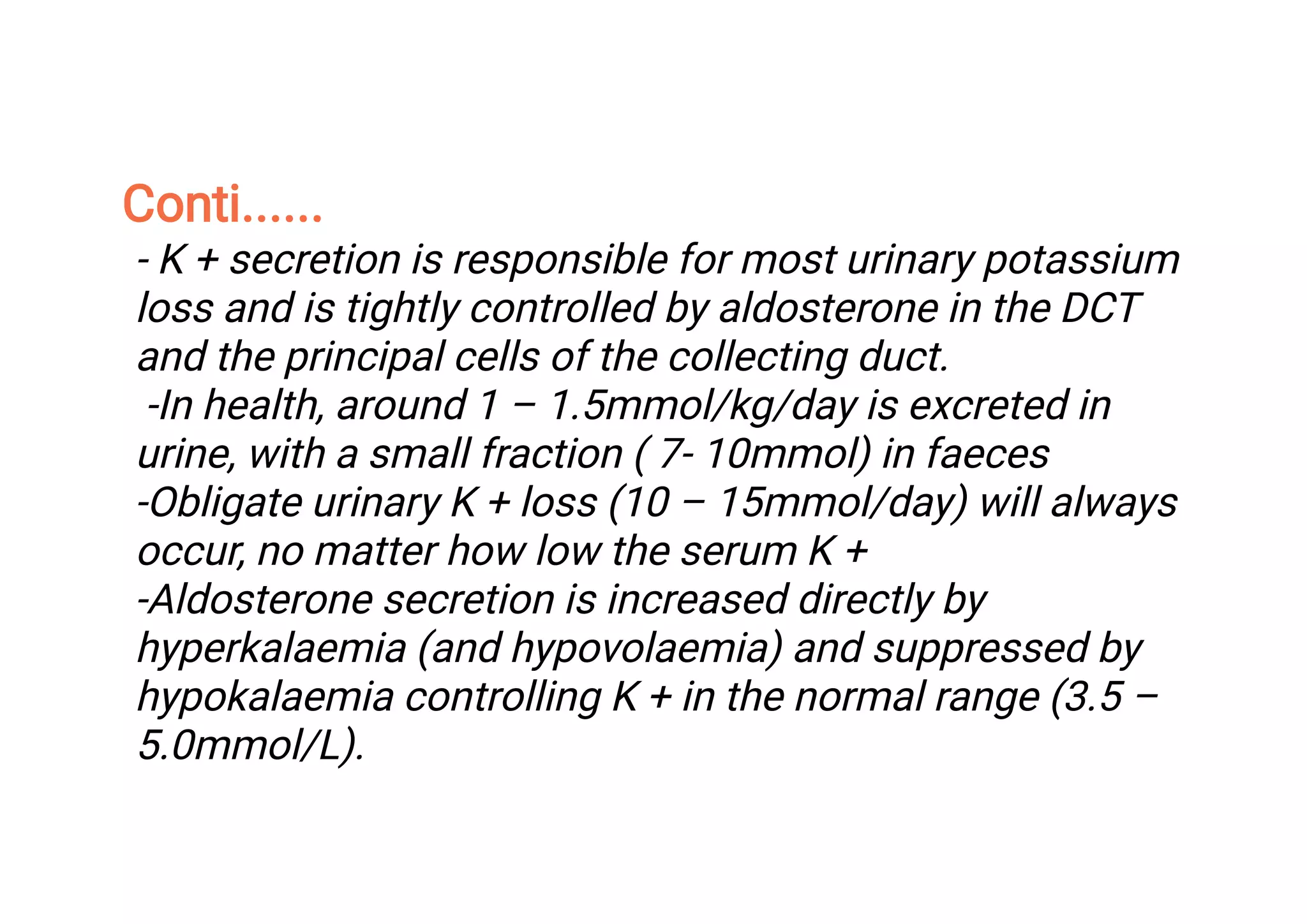 Disorders of potassium(Hypokalaemia, Hyperkalaemia) | PDF