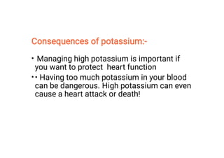 Disorders of potassium(Hypokalaemia, Hyperkalaemia) | PPT