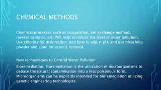 Prevention and Control of Water Pollution | PPTX