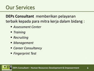 DEPs Consultant | PPT
