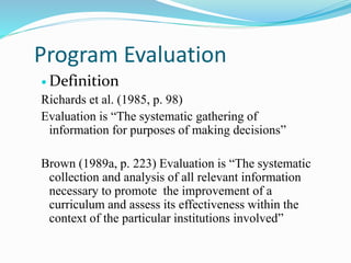 program evaluation | PPTX