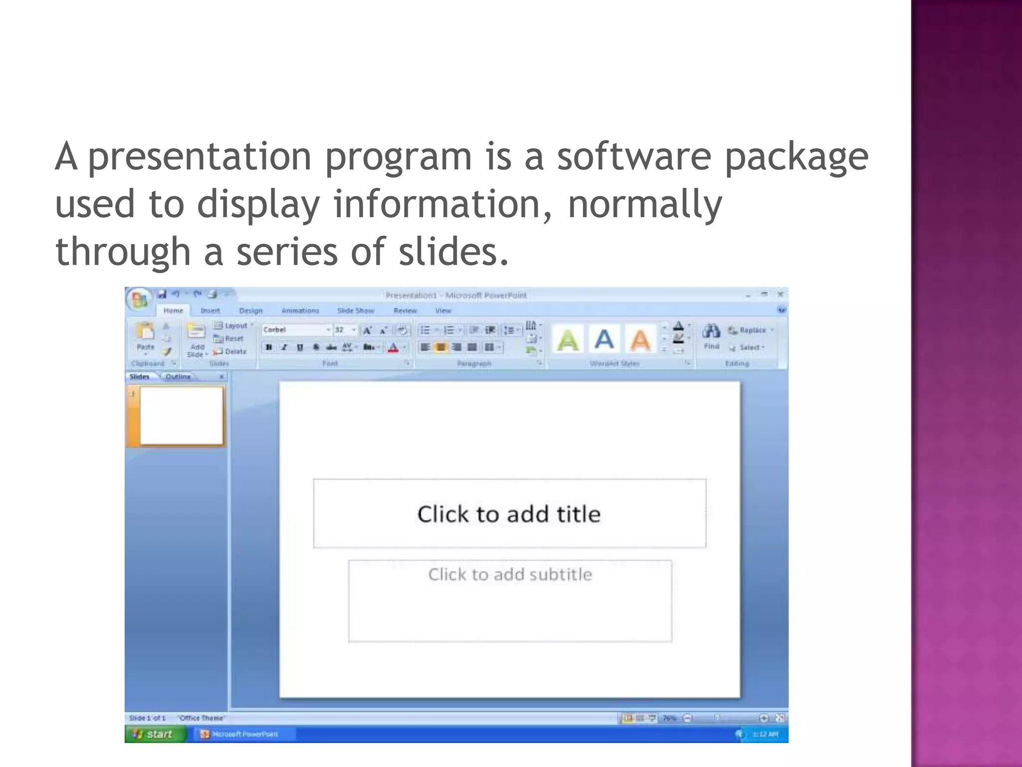 Presentation programs | PPTX
