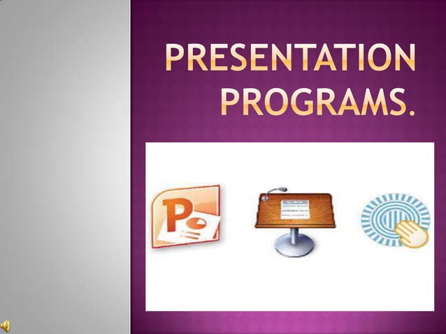 Presentation programs | PPT