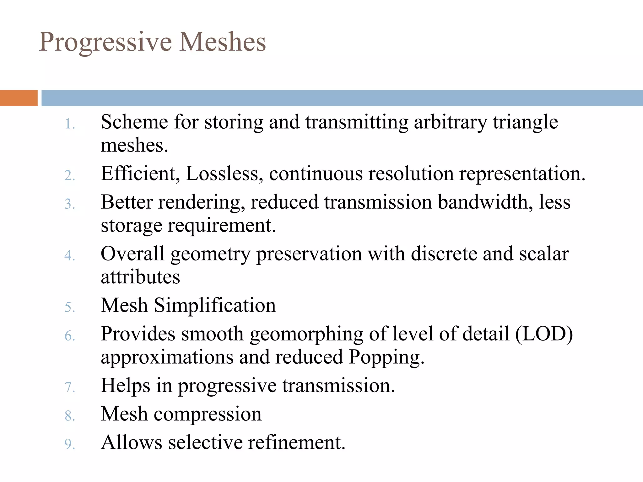 Progressive Meshes | PPT
