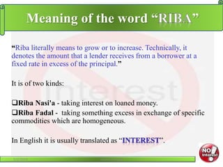 Prohibition of Interest(Riba) in different religions | PPTX