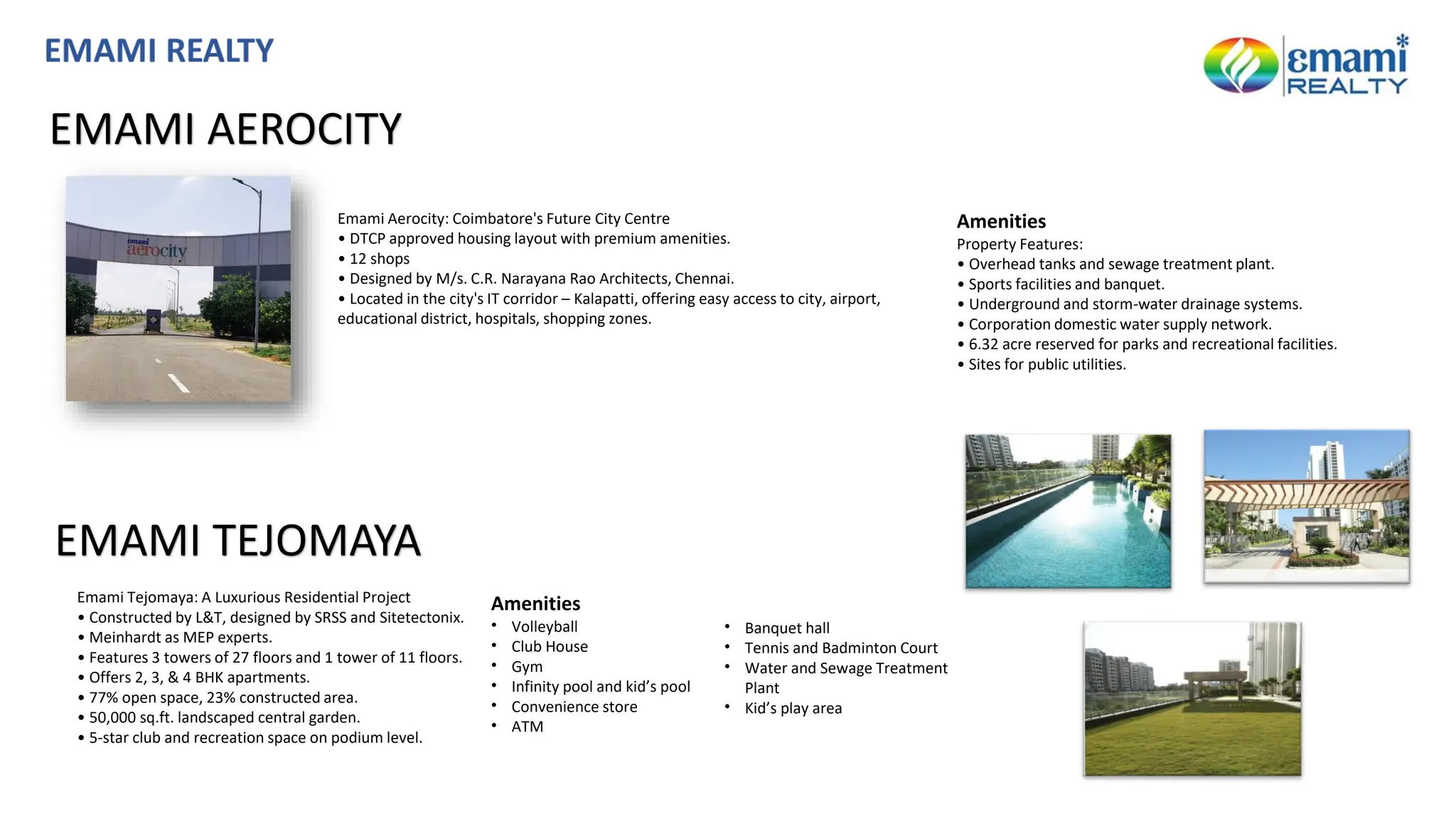 Emami Realty New joiner induction presentation | PPT