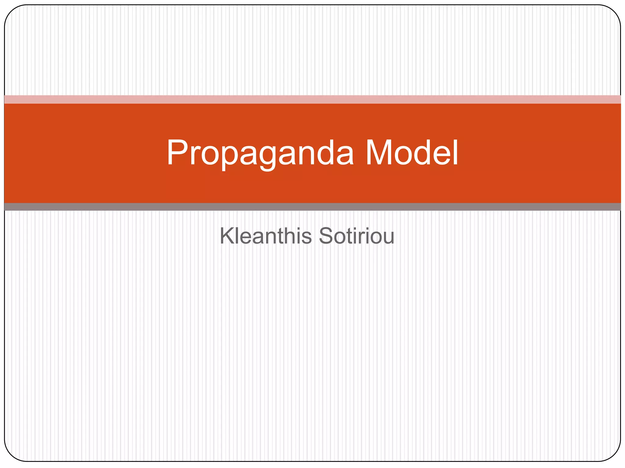 Propaganda model P | PPT