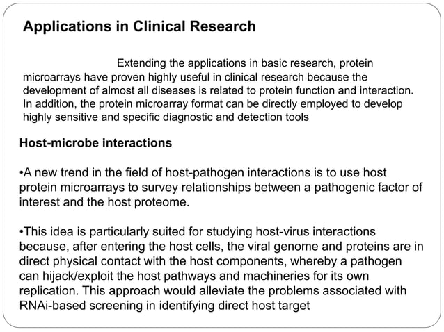 PROTEIN MICROARRAYS | PPTX | Biotech and Biomedical Industry | Industries