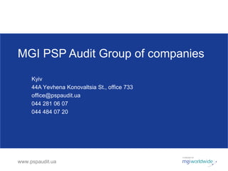 Presentation MGI PSP Audit | PPT
