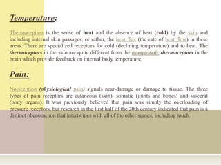 stimuli for different senses | PPTX