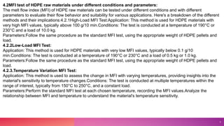 To study the density MFI And Carbon black content of HDPE raw materials ...
