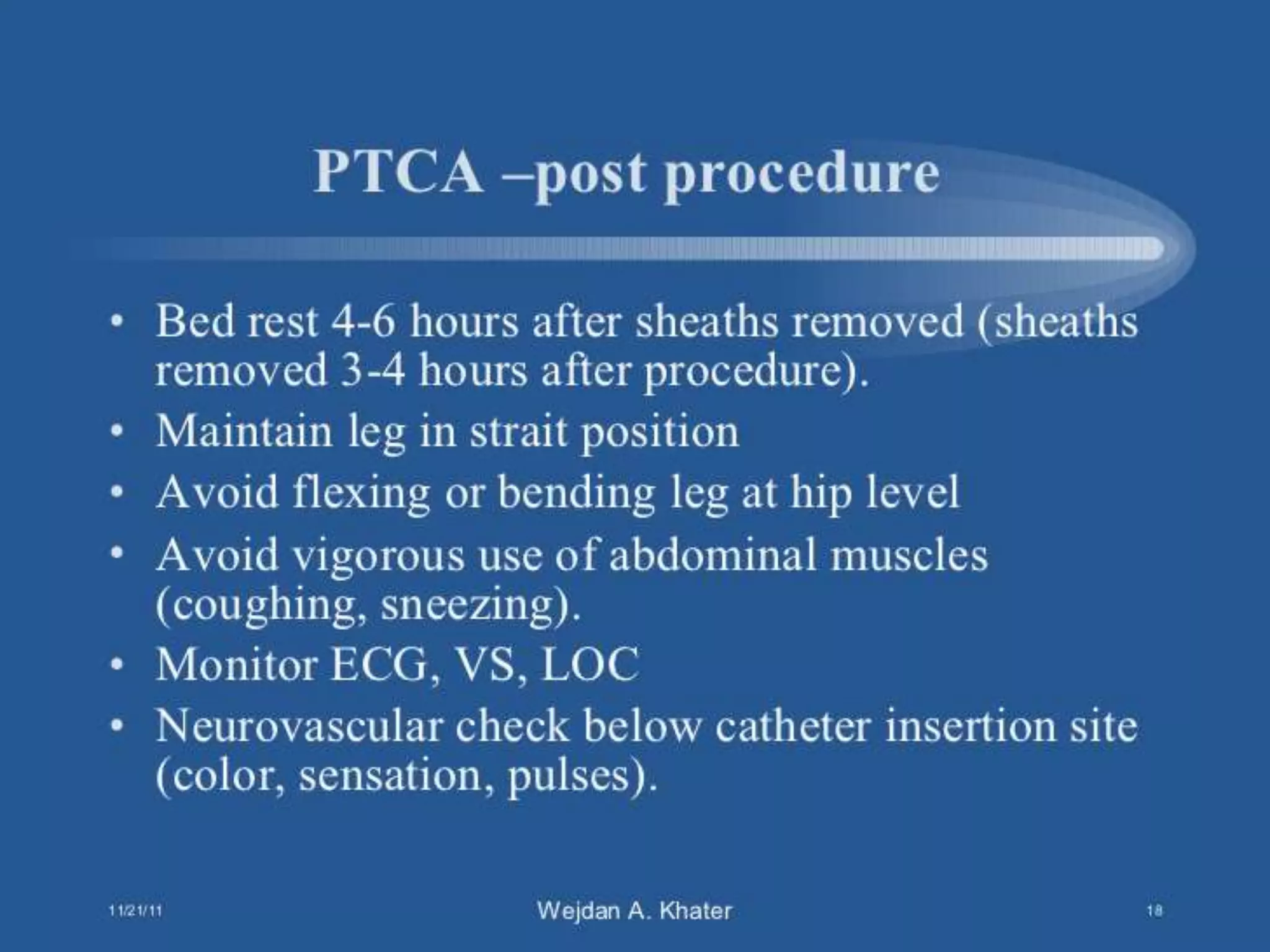 Presentation PTCA | PPTX