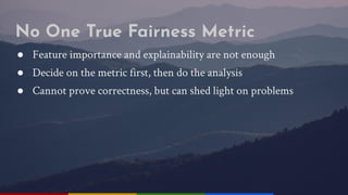 Using fairness metrics to solve ethical dilemmas of machine learning | PPT