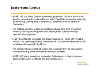 Presentation publigroupe sale publicitas aurelius | PDF