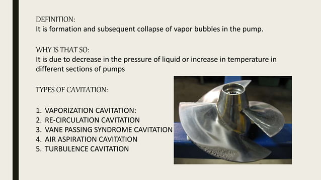 Cavitation in pumps | PPTX | Physics | Science