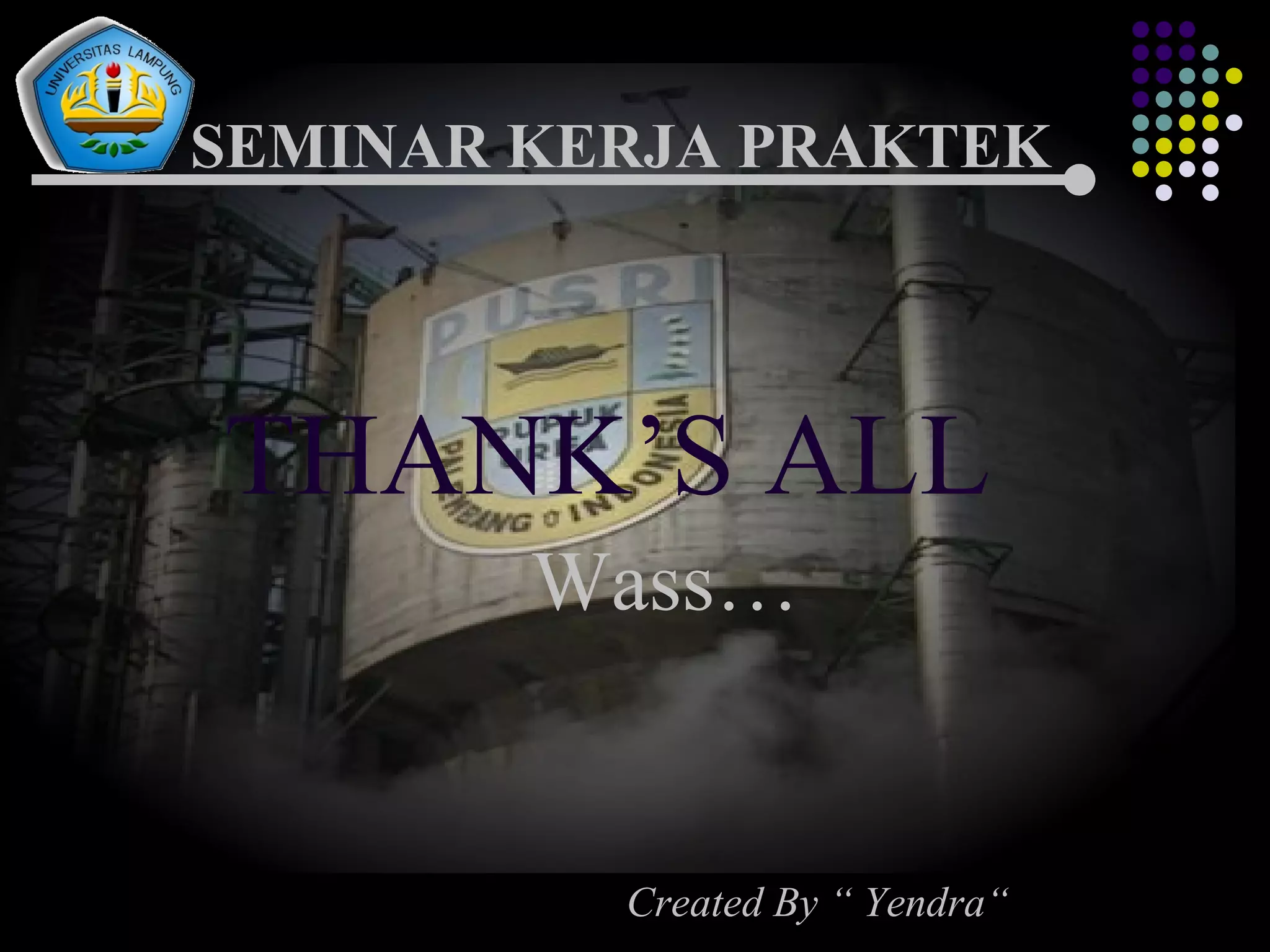 Presentation pusri iv yendra | PPT