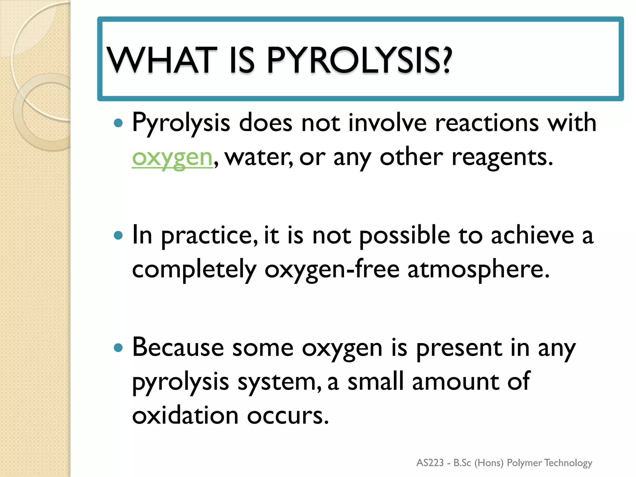 Presentation pyrolysis | PDF