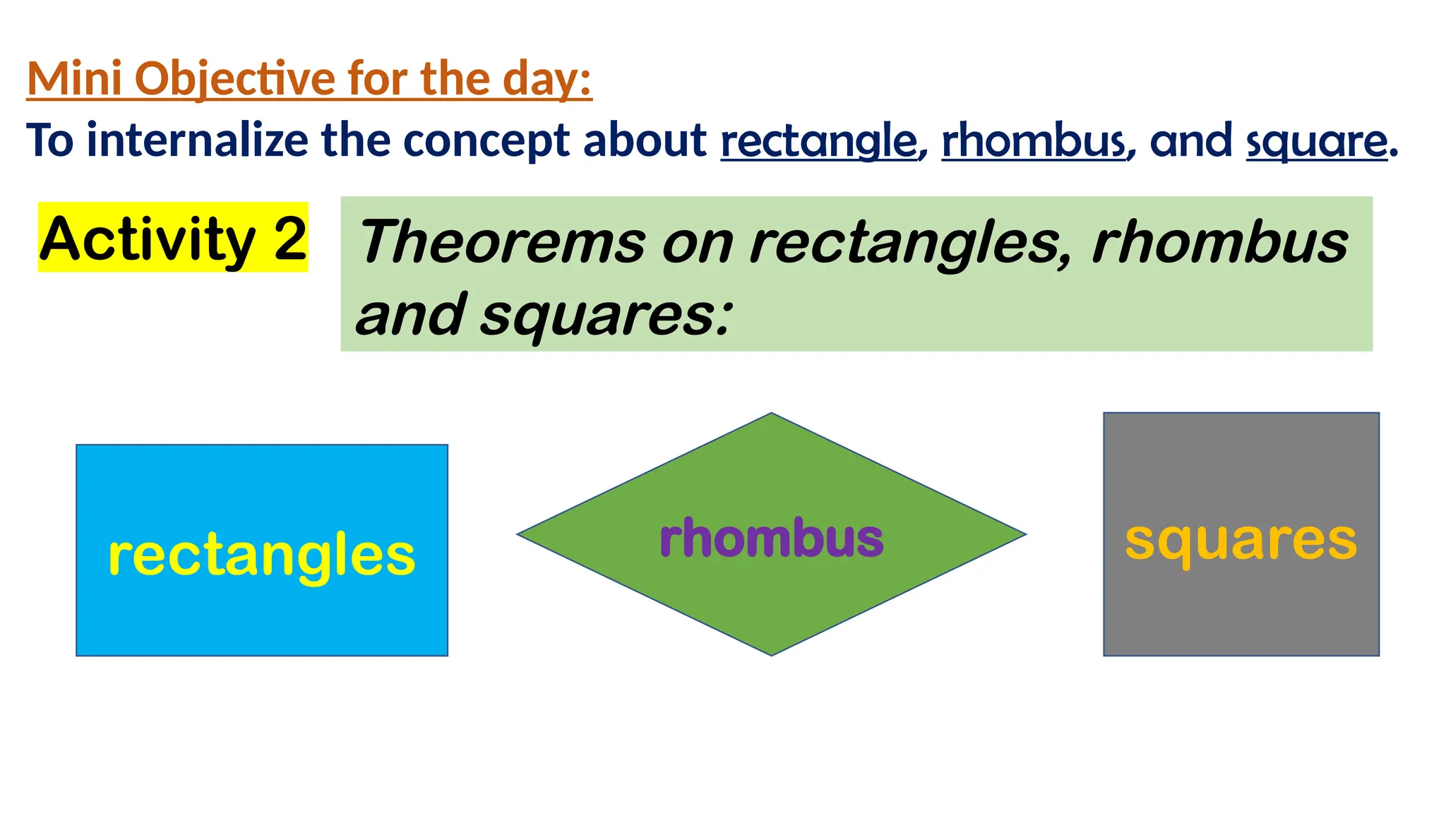 A Slideshow Presentation about Special Parallelograms | PPTX | Physics ...