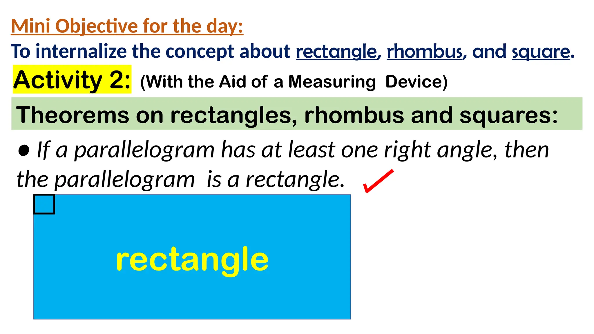 A Slideshow Presentation about Special Parallelograms | PPTX