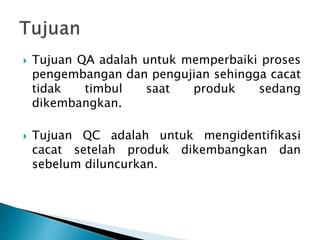 Presentation Quality Assurance vs Quality Control by prof syamsir | PPTX