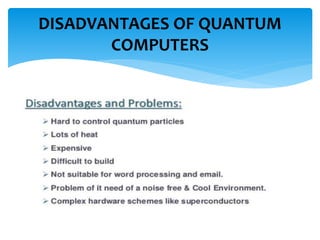 Presentation quantum computers | PPT