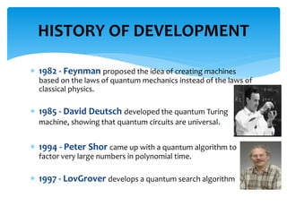 Presentation quantum computers | PPT